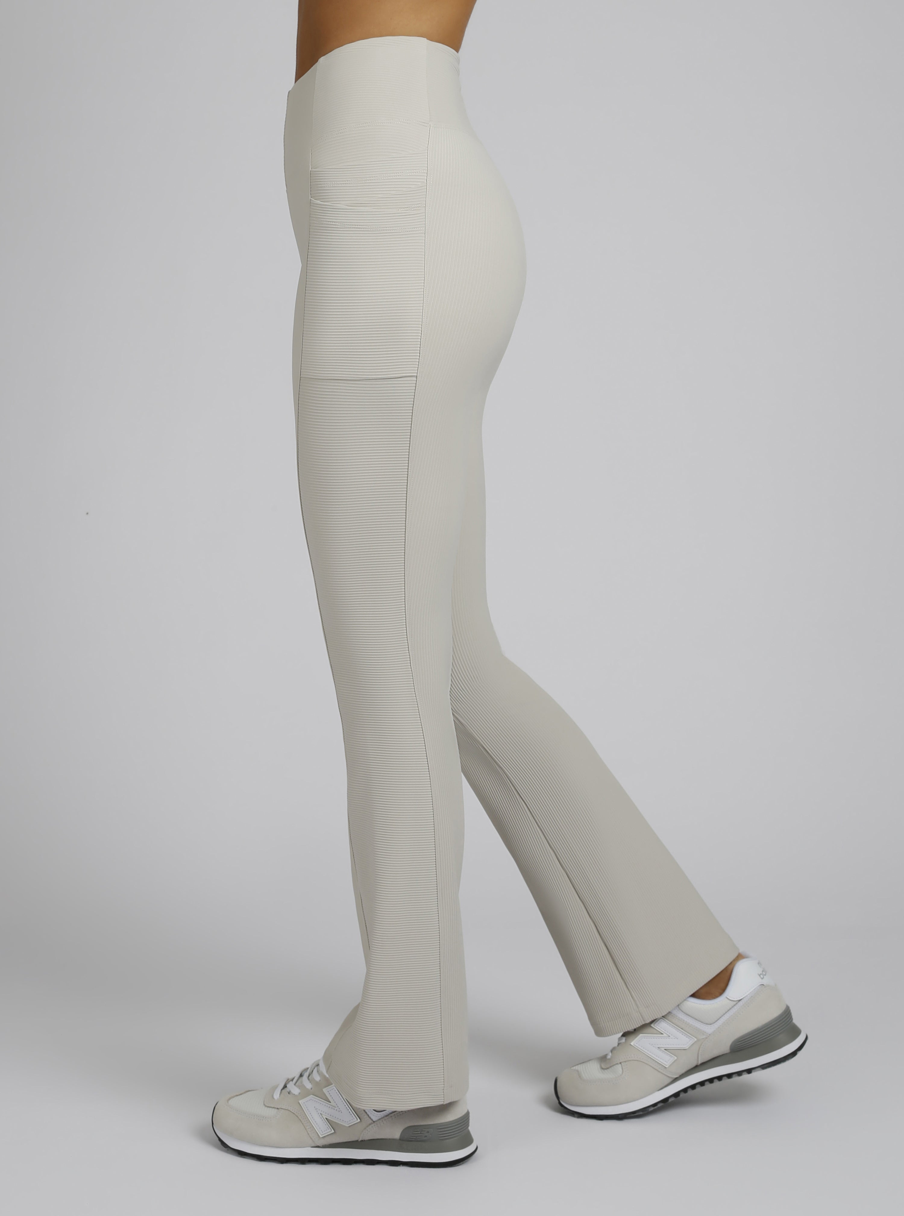 Directional Rib Bootcut Gold Trims | Blanc Noir Online Store